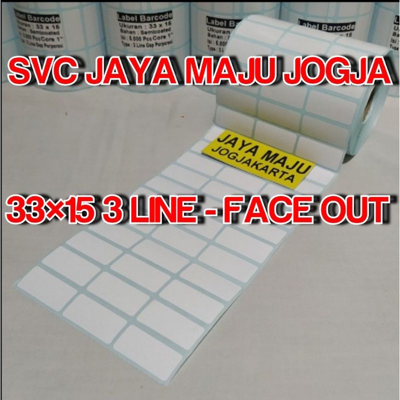 Jual 33 X 15 SEMICOATED - 3 LINE - FACE OUT - ISI 5.000 PCS || CORE 1 ...