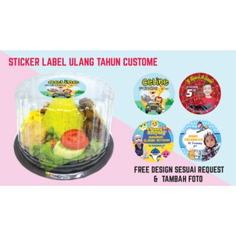 Jual STICKER LABEL ULANG TAHUN/ STICKER NASI BOX/NASI TUMPENG | Shopee ...