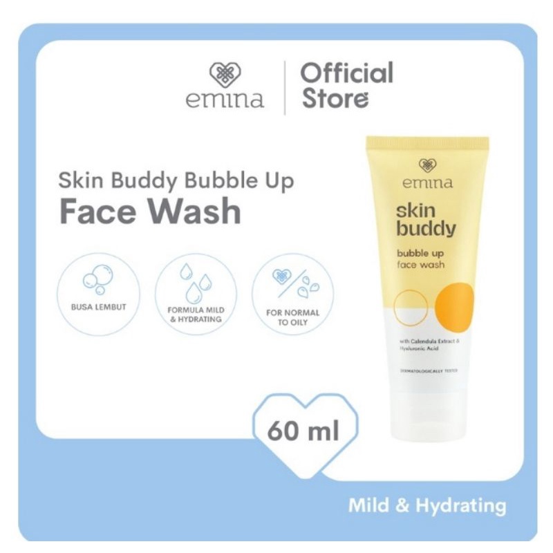 Jual emina Skin Buddy Bubble Up Face Wash 60 ml qpopp - face scrub 50 ...