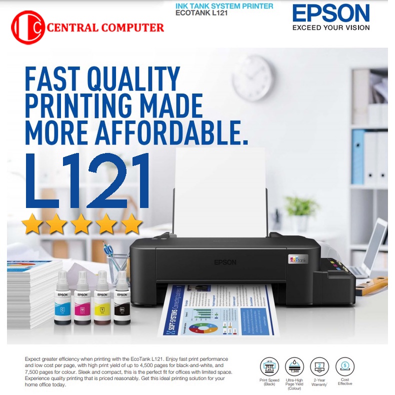 Jual Epson Printer L121 Inktank Printer - Print Only | Shopee Indonesia