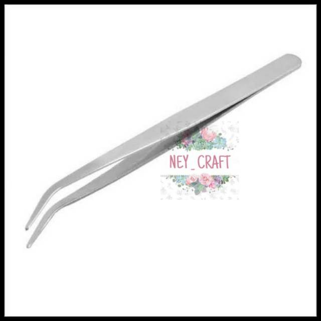 Jual Pinset lengkung alat kerajinan / pinset bengkok craft nail ...