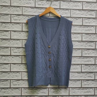 Jual AF028 Vest Wanita Kancing Rompi Rajut Premium Raina | Shopee Indonesia