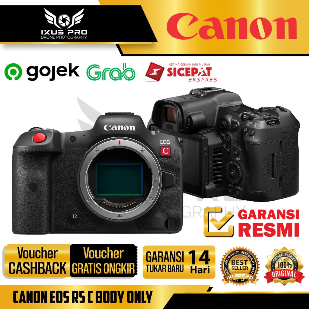 Jual Canon EOS R5 C / R5C Body Only Mirrorless Cinema Camera | Shopee ...