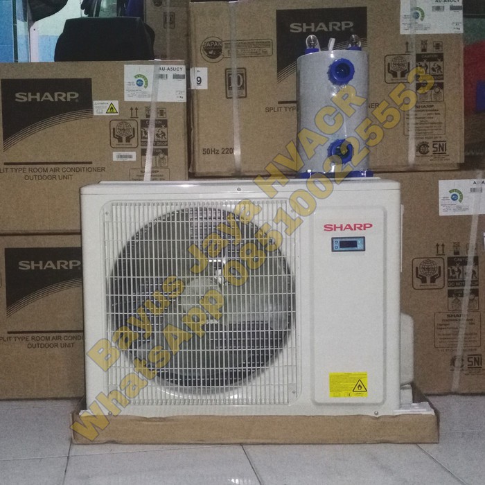 Jual water chiller 2pk dengan outdoor ac sharp untuk kolam ikan mesin ...