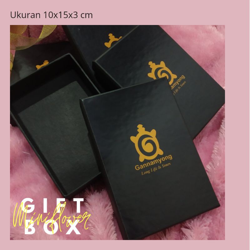 Jual Gift Box Ukuran 15x10x3 cm dengan lapisan dalam Free cetak Logo ...