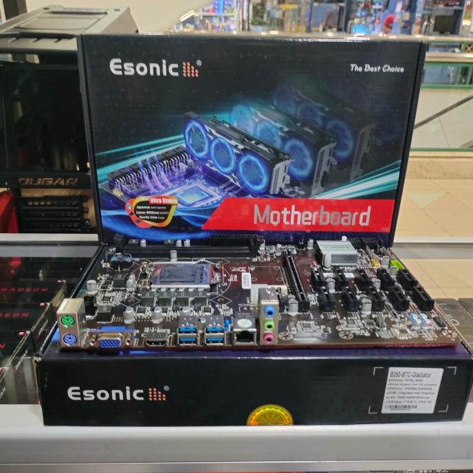 Jual Esonic B250 Btc Gladiator Lga1151 Ddr4 12X Pcie Miner Motherboard | Shopee Indonesia