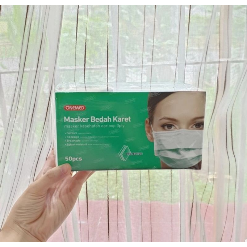Jual Masker Medis Onemed 3ply Earloop / masker bedah karet onemed ...