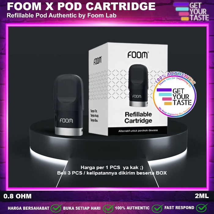 Jual Cartridge Foom X Pod Kit Refillable Pod Replacement by Foom Lab ...