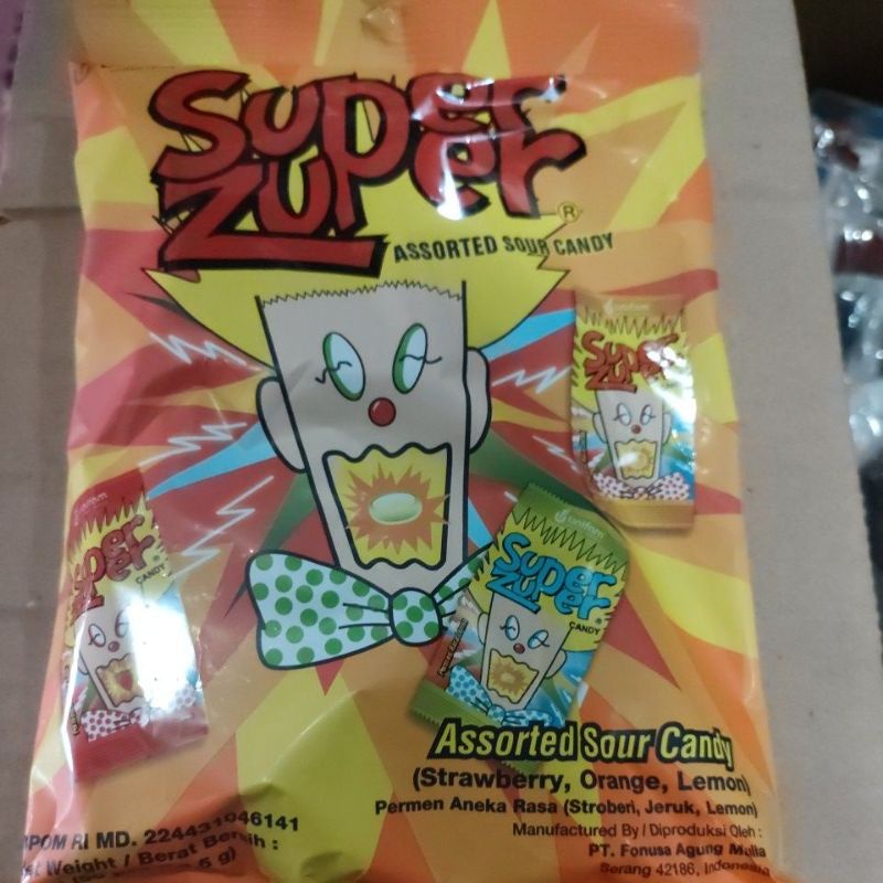 Jual Permen super zuper isi 50 pcs assorted sour candy permen aneka ...