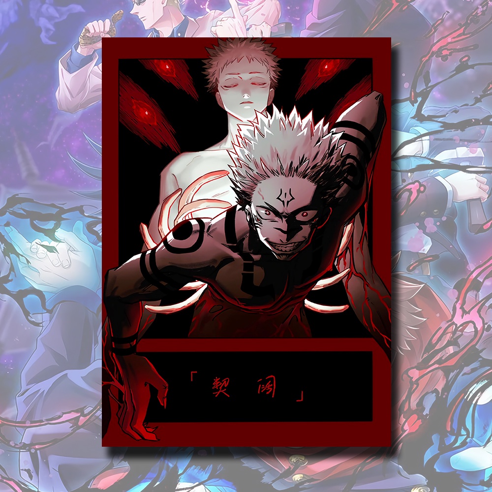 Jual Poster Jujutsu Kaisen A4 A5 Itadori Yujii Megumi Gojou Nobara ...