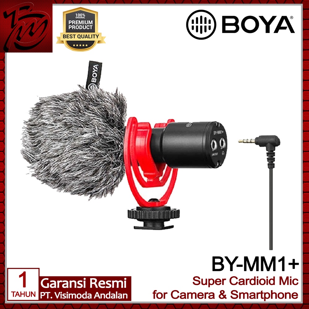 Jual Boya BY-MM1+ Shotgun Microphone Mic for DSLR Camera Smartphone etc ...