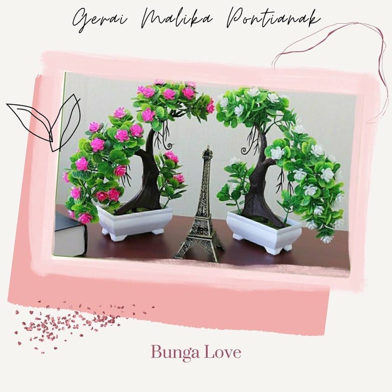 Jual Bunga hias love beringin cinta shabby mini shaby pot minimalis ...