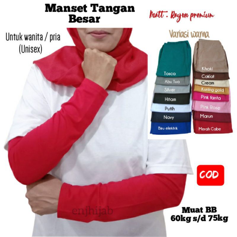 Jual Manset Tangan Besar Manset Lengan Panjang Pria Dan Wanita Mangset ...