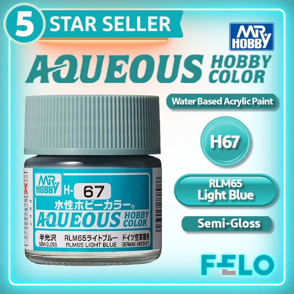Jual AQUEOUS H67 RLM65 LIGHT BLUE / MR HOBBY H 67 / CAT GUNDAM MOKIT | Shopee Indonesia