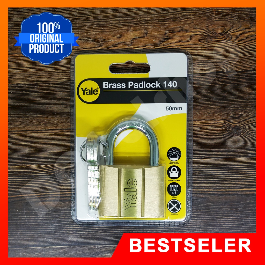 Jual Yale V140-50 Brass Padlock 140 Gembok 50mm | Shopee Indonesia