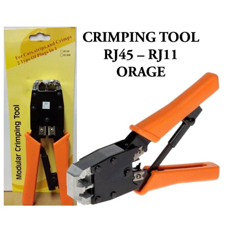 Jual CRIMPING TOOL DOUBLE HT 500R ORANGE | TANG CRIMPING | Shopee Indonesia
