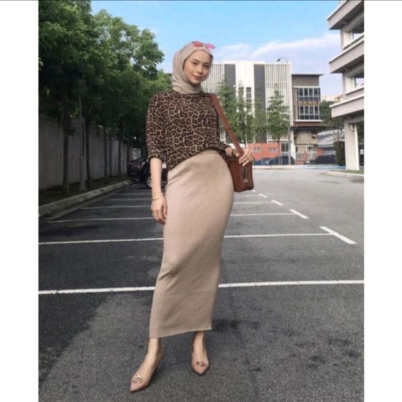 Jual (COD) ROK SPAN KNIT KOREA STYLE ALLSIZE STANDAR | Shopee Indonesia