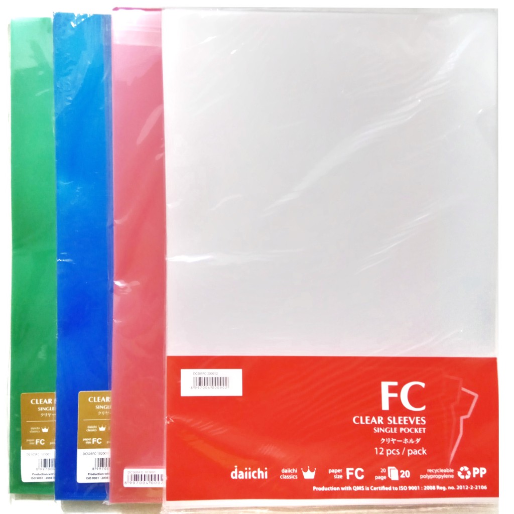 Jual Map L Daiichi Clear Sleeves 9002 FC / F4 (1 pack = 12 pcs ...