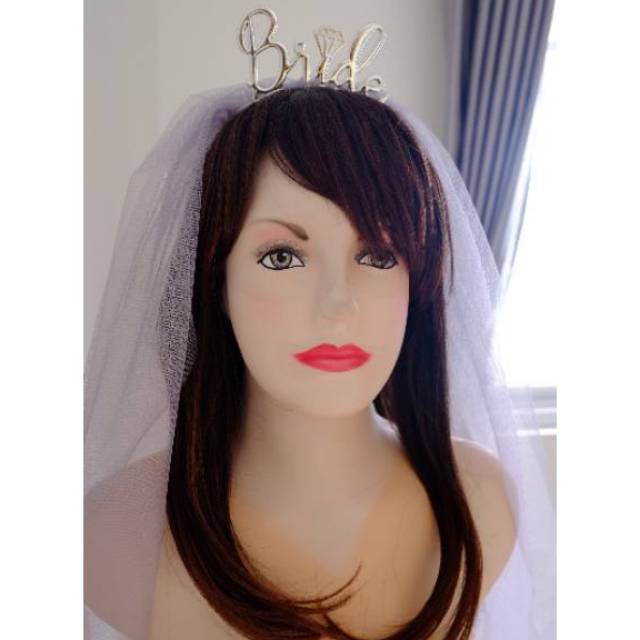 Jual WINDBLOWN BANDO MAHKOTA CROWN BRIDE TO BE VEIL FOR BRIDAL SHOWER ...