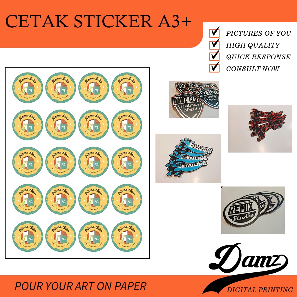 Jual CETAK STIKER A3+ | Shopee Indonesia