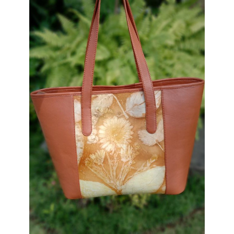 Jual Totebag kulit/tas kulit/tas ecoprint/tas wanita/tas murah | Shopee ...