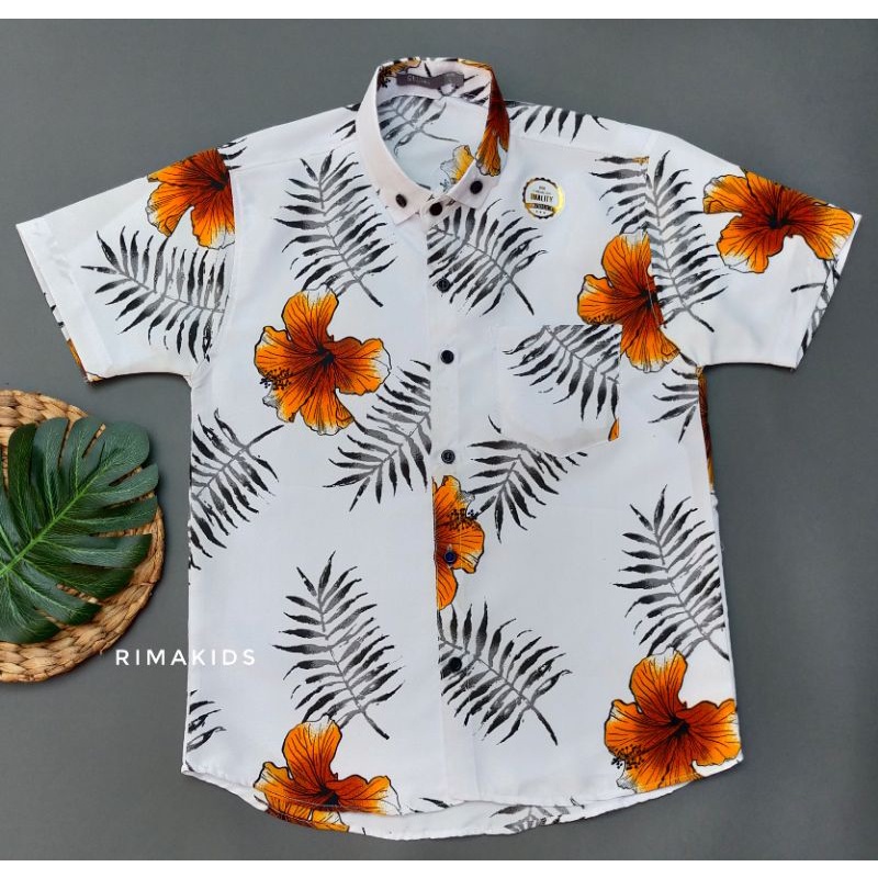 Jual ORIGINAL AHA KIDS Kemeja anak motif bunga surfing 2-12 tahun ...
