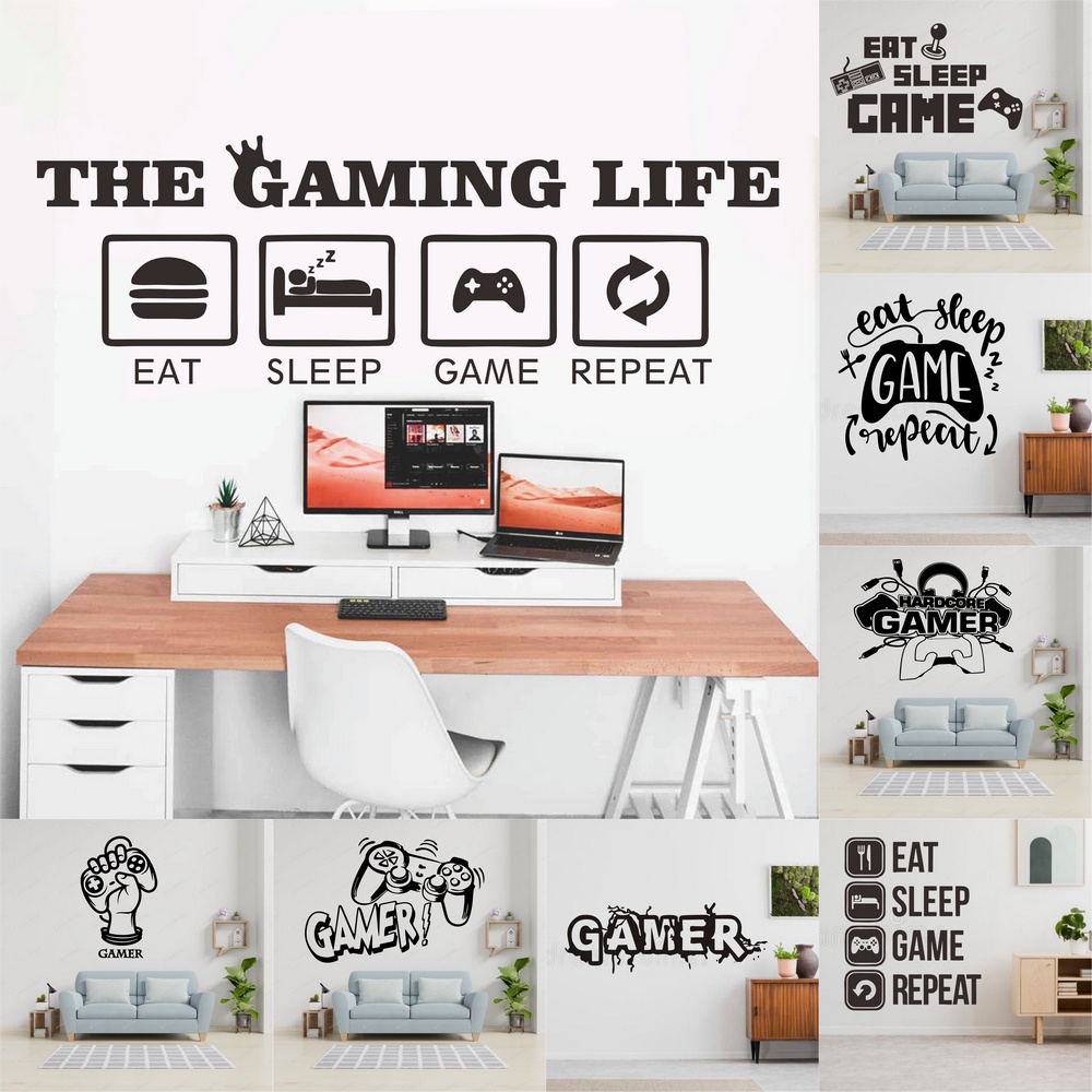 Jual Stiker Dinding Wall Sticker Permainan Gamer Untuk Ruang Tamu Rumah ...