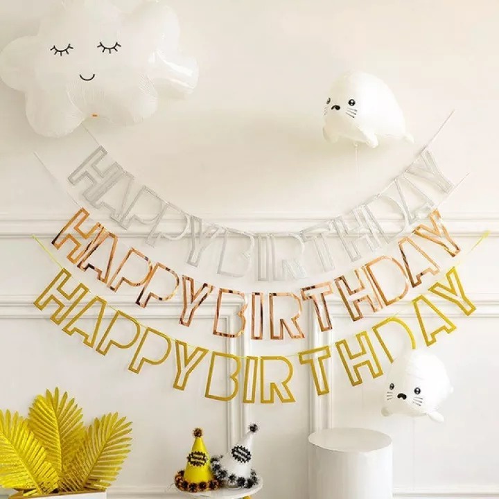 Jual Banner Flag Birthday Frame Bolong Cutting Ulang Tahun Dekorasi ...