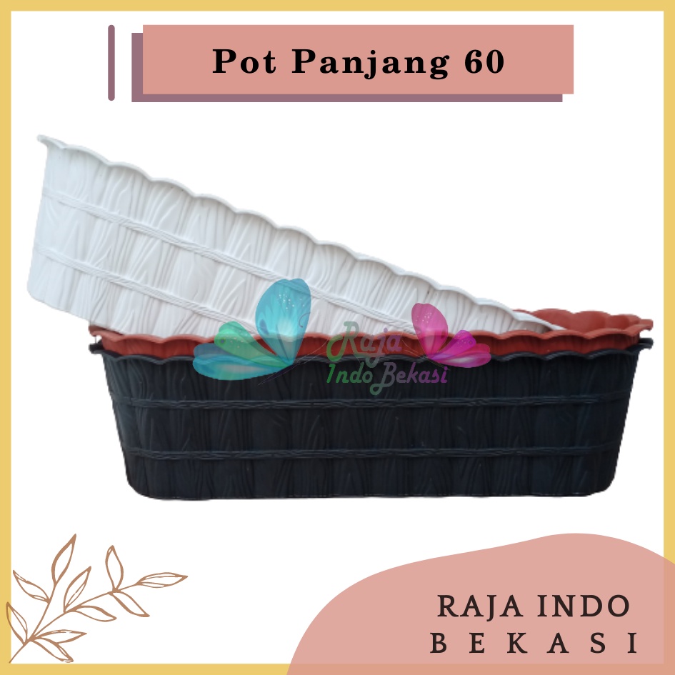 Jual Rajaindobekasi Pot Segi Panjang Kayu 60 Putih Hitam Coklat Merah ...