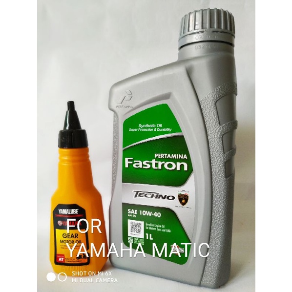 Jual SALE - PAKET OLI FASTRON TECHNO HIJAU 1 L + YAMALUBE GEAR 100ML ...