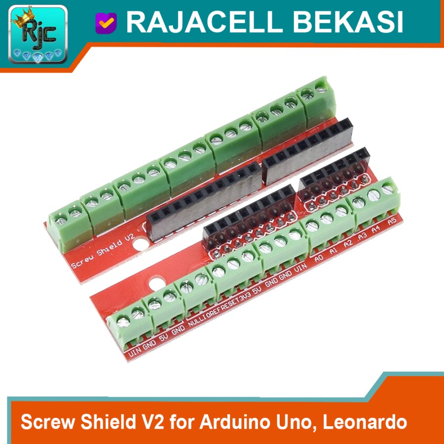 Jual Red Screw Shield V2 for Ardu Uno R3 Leonardo Terminal Expansion ...