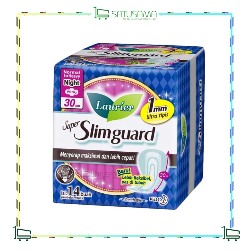 Jual Laurier Super Slim Guard Night [30 cm x 14 Pcs] / satusama ...