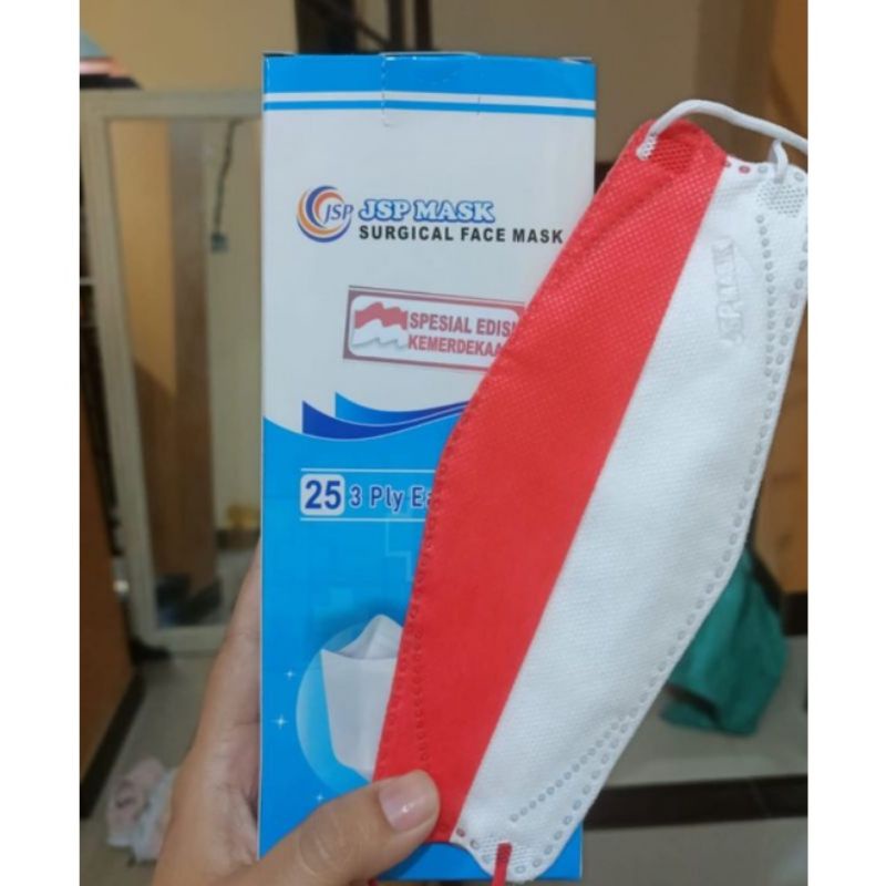 Jual ECER KF94 JSP MASKER MERAH PUTIH | Shopee Indonesia