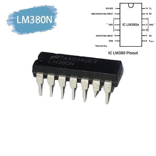 Jual IC LM380N / LM 380 N / LM 380N Dip 14 Pin Audio Power Amplifier ...