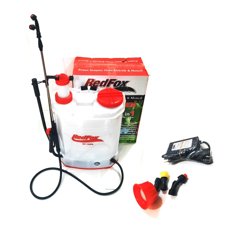 Jual ALAT SEMPROT HAMA MANUAL DAN ELEKTRIK 18 L REDFOX 2 IN 1 HAND SPRAYER 2 FUNGSI | Shopee ...