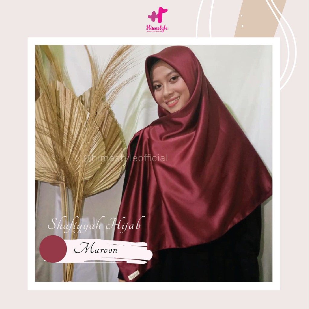 Jual Shafiyyah Hijab Series Velvet Warna Maroon Jilbab Satin Velvet ...
