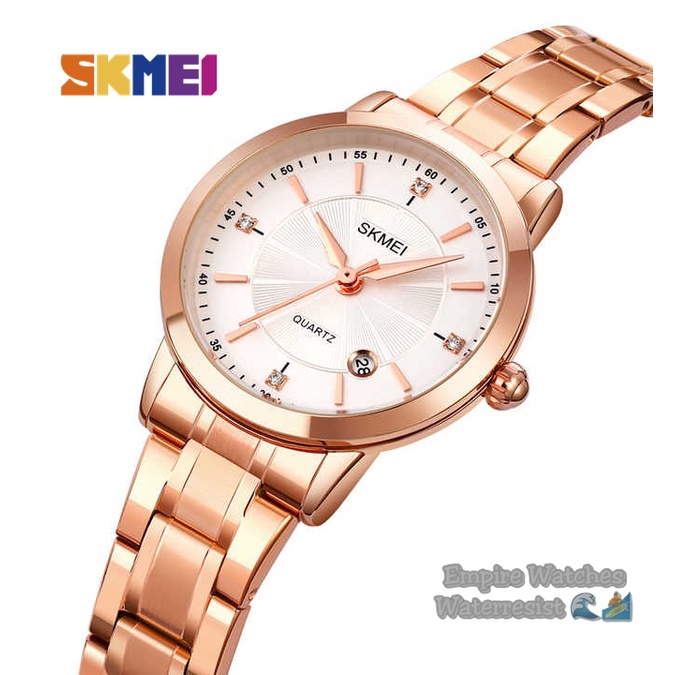 Jual Jam Tangan Skmei 1819 Wanita Cewek Analog Tanggal Aktif Rantai ...