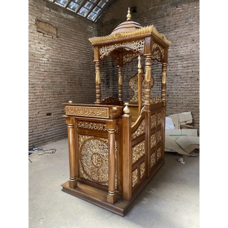 Jual mimbar kubah masjid/mimbar ukiran kaligrafi/mimbar kayu jati ... Jual mimbar kubah masjid/mimbar ukiran kaligrafi/mimbar kayu jati ...