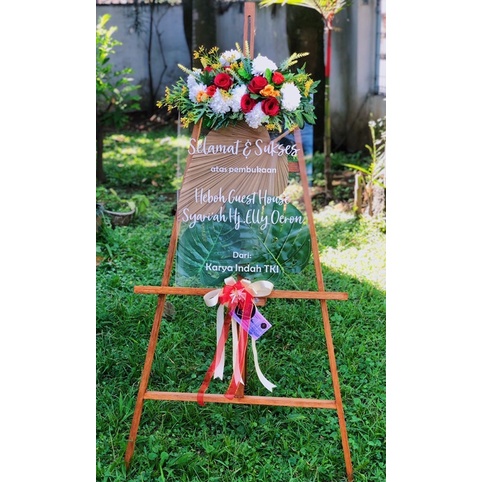 Jual Bunga Papan Akrilik / Papan Bunga Akrilik Custom / Standing Flower ...