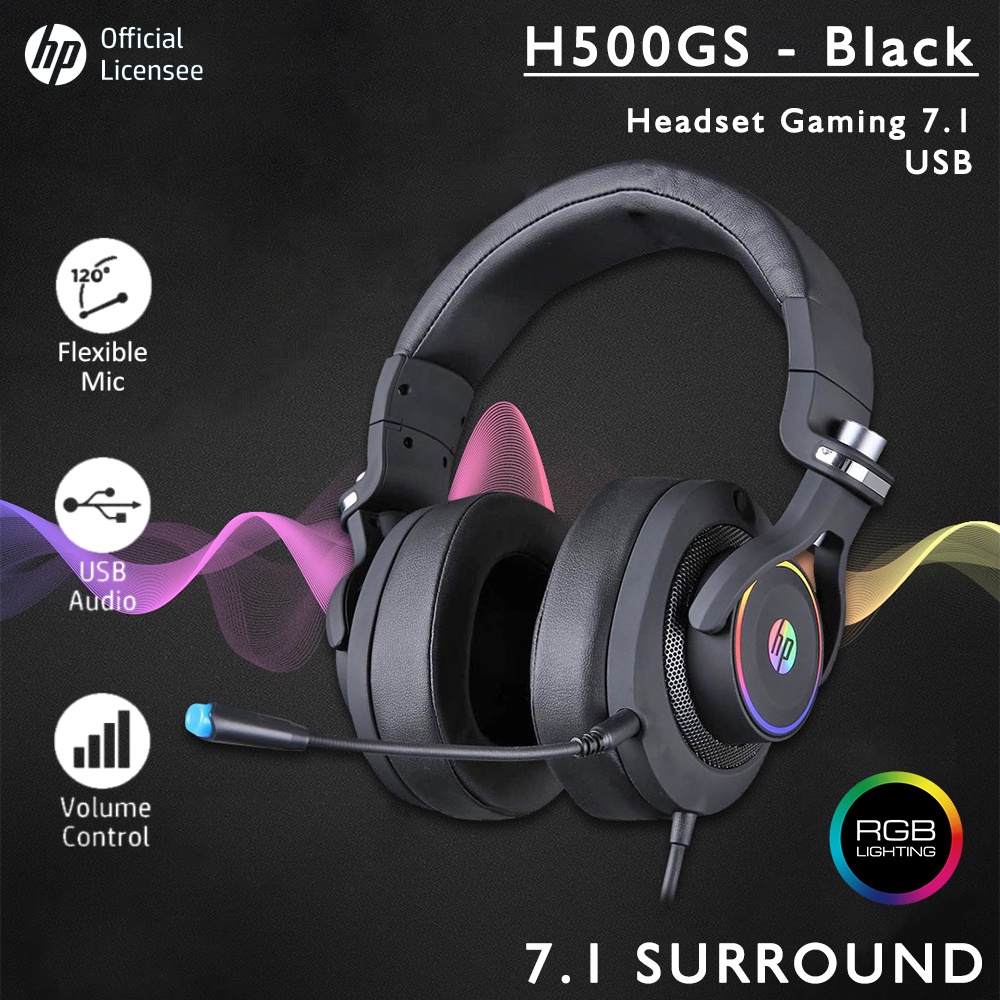 Jual Headset Gaming HP H500GS Premium Series - 7.1 Surround Gaming ...