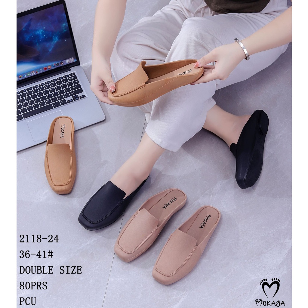Jual Sepatu Slop Jelly Wanita Motif Polos Formal Mewah Cantik Elegant ...