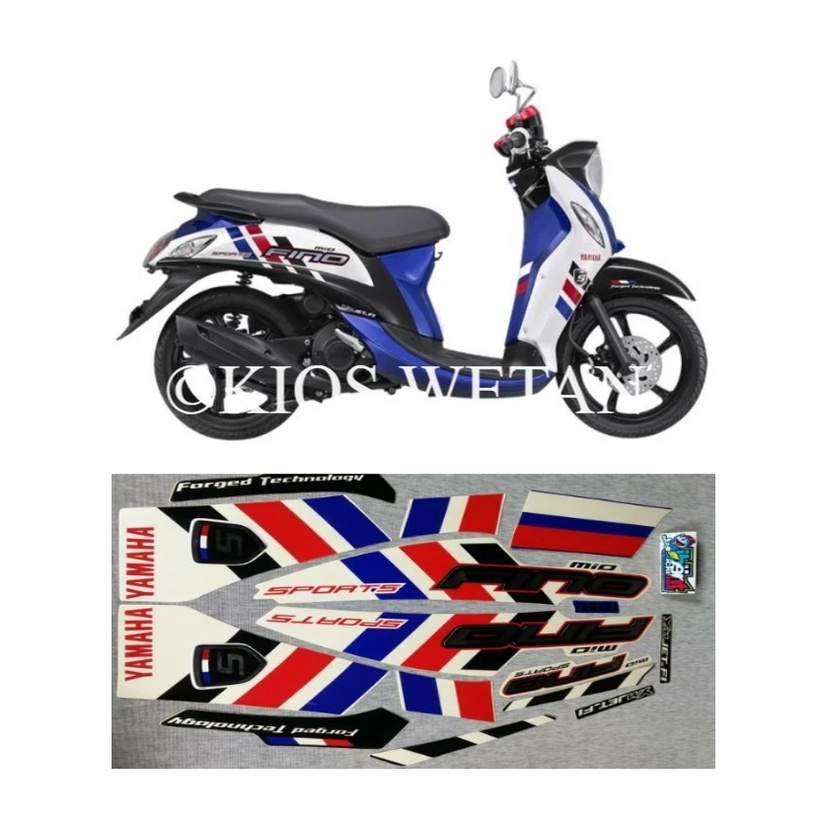 Jual STRIPING MIO FINO BIRU TAHUN 2014 STIKER LIS STANDAR ORI YAMAHA ...
