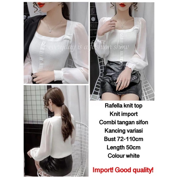 Jual 43 Rafella Knit Import putih | Shopee Indonesia