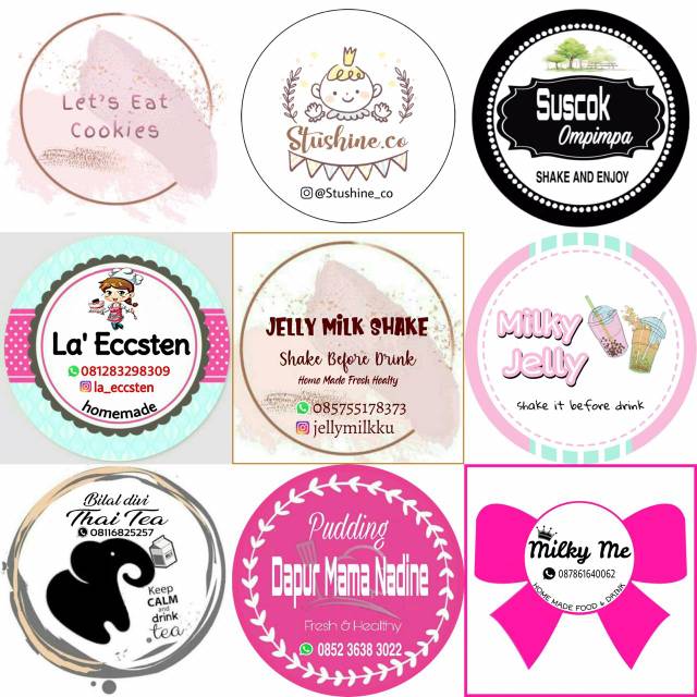 Jual Label stiker minuman bulat waterproof (minim 100 pcs) | Shopee ...