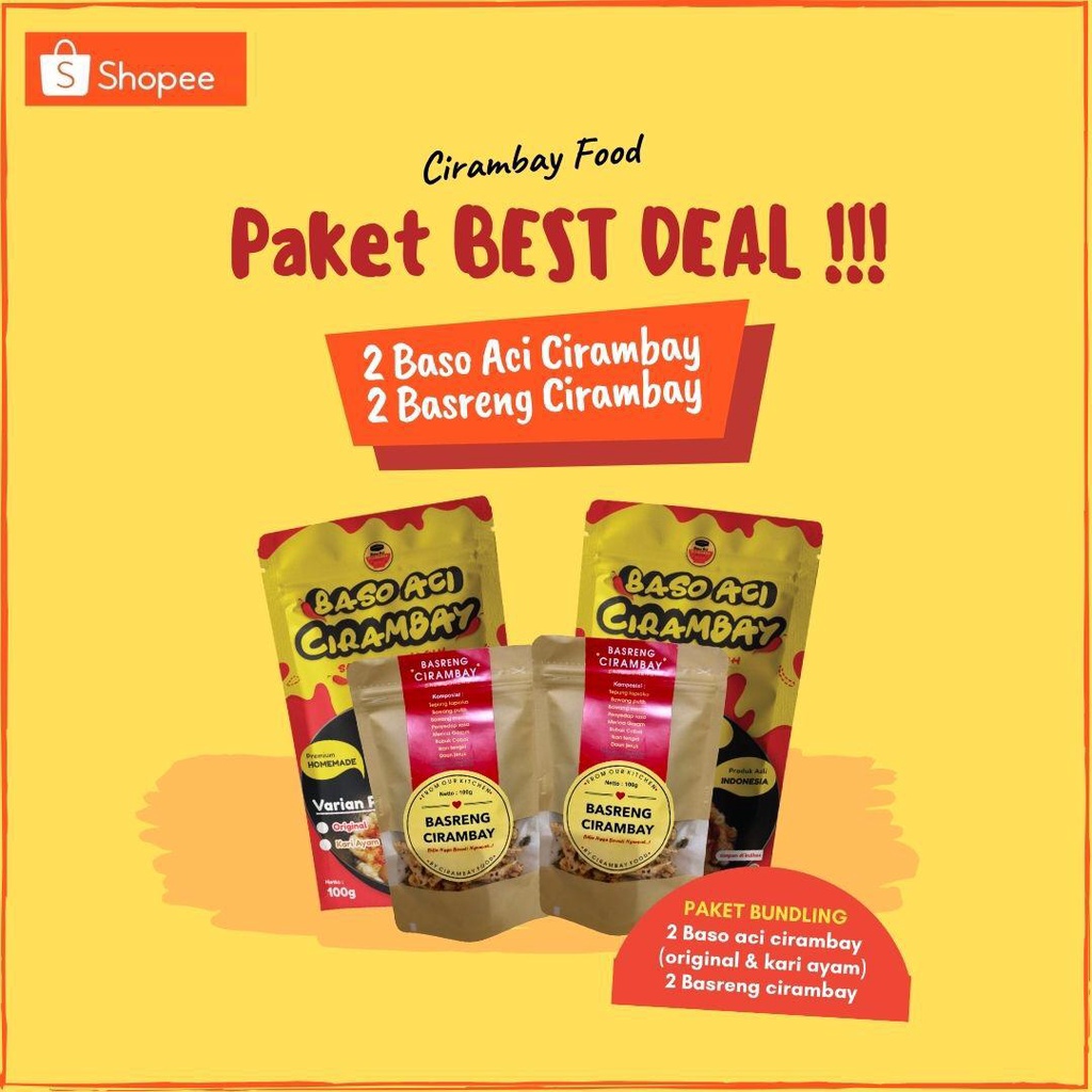 Jual PAKET 2 Baso Aci 2 Basreng Cirambay Hemat dan Enak | Shopee Indonesia