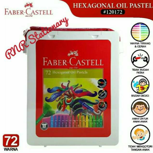 Jual Faber-castell Hexagonal Oil Pastel 72 - Crayon 72 warna faber ...