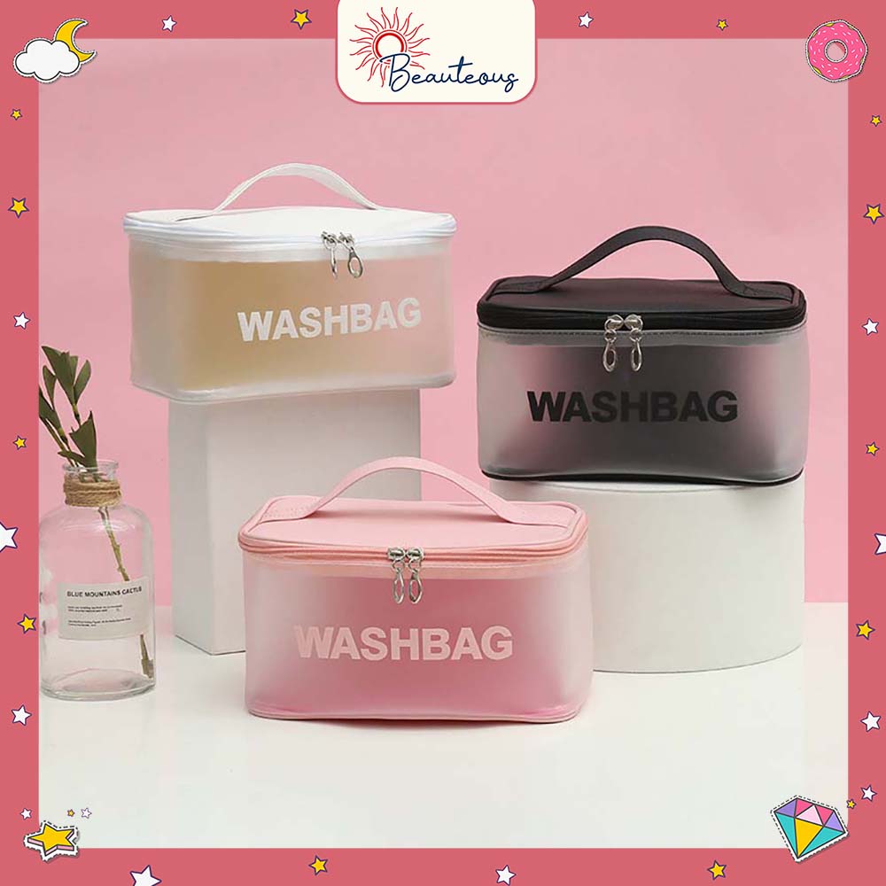 Jual Tas Make Up Kosmetik Storage Transparan PVC Travel Pouch Bag ...