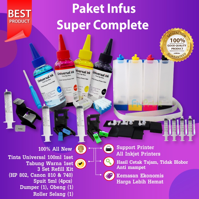 Jual Paket Printer Infus Super Komplit, Infus Pack Super Complete ...