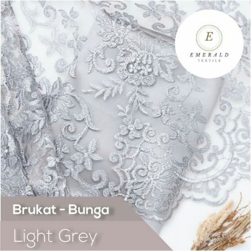 Jual SETENGAH METER Kain Brokat Tile Prancis Bahan Kebaya Motif Bunga ...