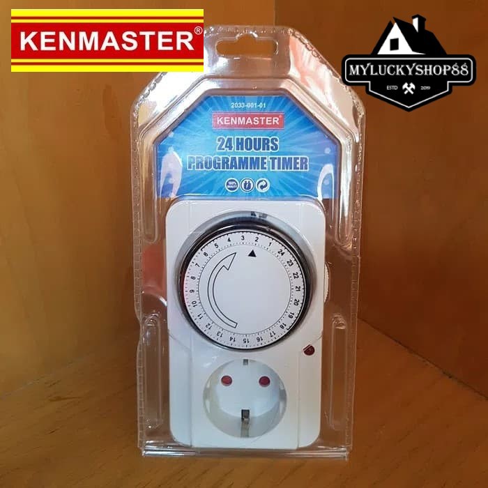 Jual Kenmaster Stop Kontak Timer Listrik Manual Analog 24 hours ...